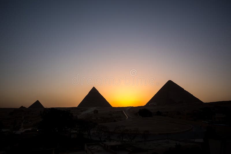 Pyramid Sunset stock image. Image of antiquity, king, pyramid - 6565821