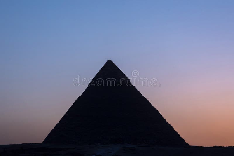 The Great Pyramid on Sunset Stock Photo - Image of orange, africa: 96689962