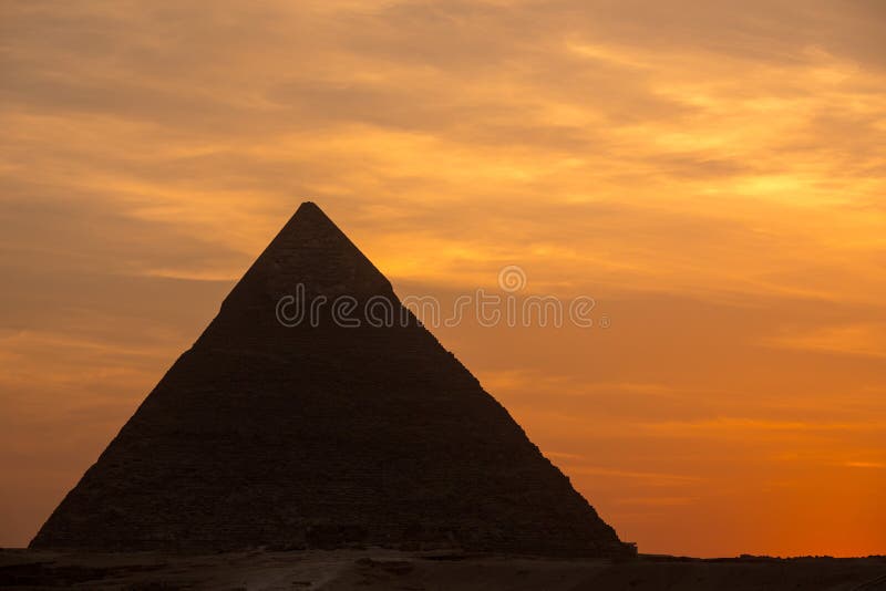 The Great Pyramid on Sunset Stock Image - Image of history, famous ...