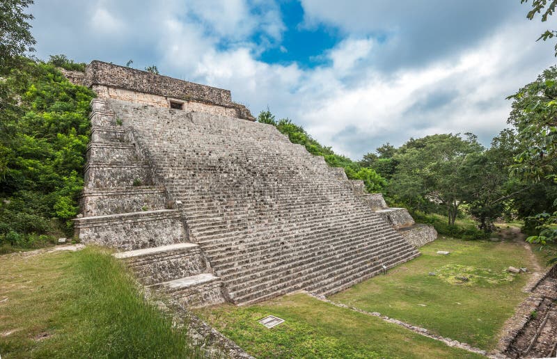 The Great Pyramid in Uxmal, Yucatan, Mexico Stock Photo - Image of ...