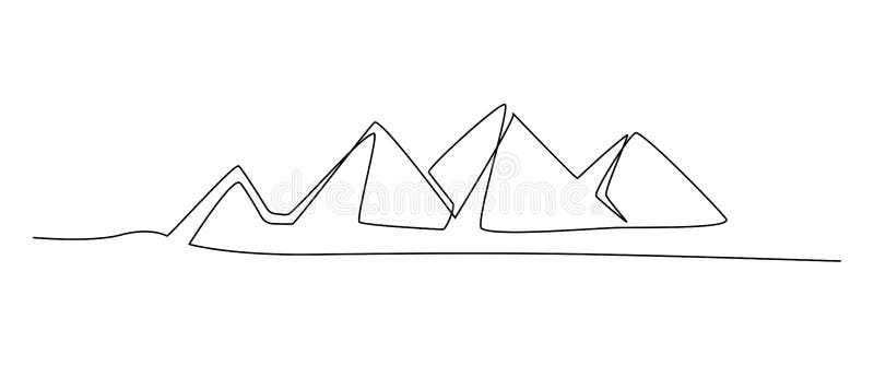 Pyramids Egypt Line Drawing Stock Illustrations – 417 Pyramids Egypt ...