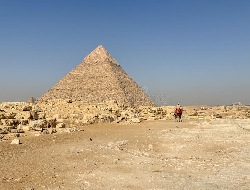 The Great Pyramids of Giza with Blue Sky,egypt Stock Photo - Image of ...