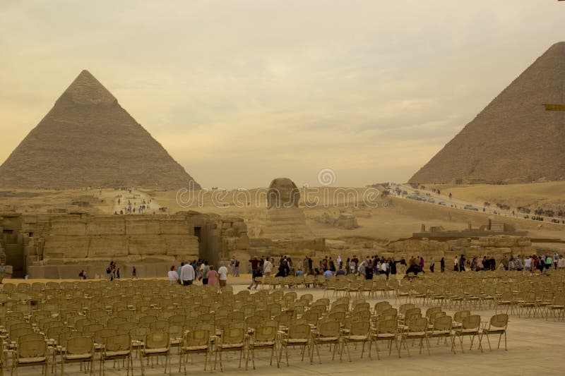 The Great Pyramids of Giza in Cairo, Egypt Editorial Photo - Image of ...