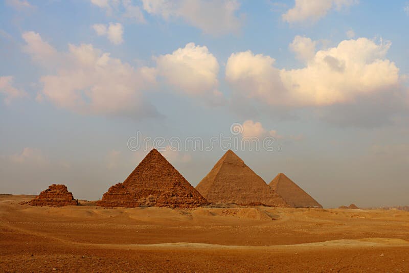 Great Pyramids on the Giza Plateau Stock Image - Image of monument ...