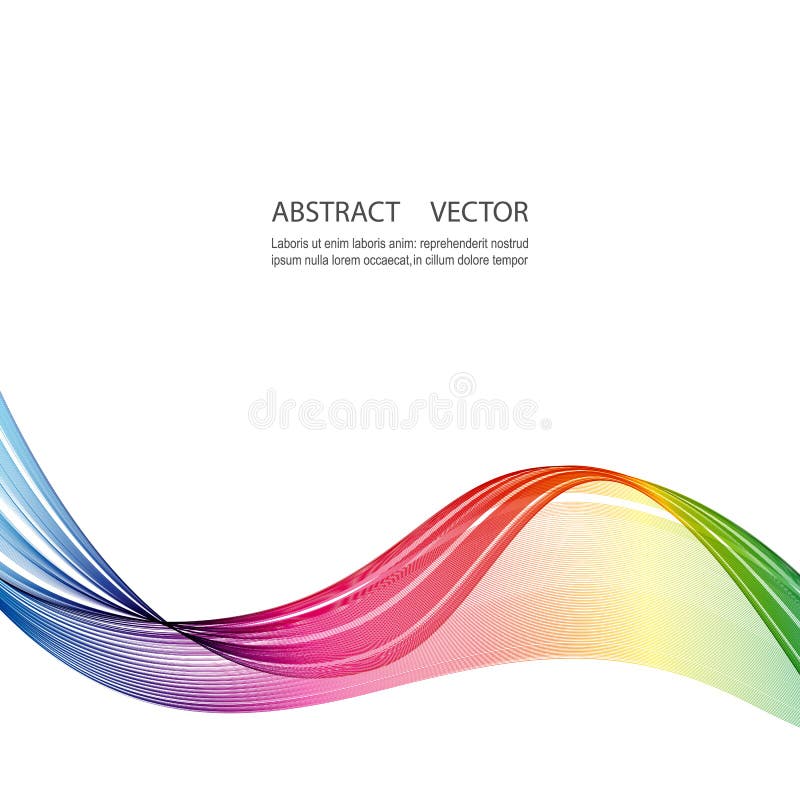 Blend Line Waves Background Vector Border Stock Illustration ...