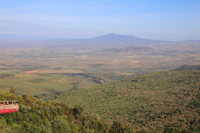 The Great Rift Valley Escarpment in Kenya Stock Image - Image of bush ...