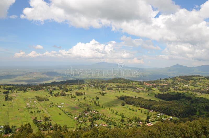 Great Rift Valley in Uganda with Amazing Sky Stock Image - Image of ...