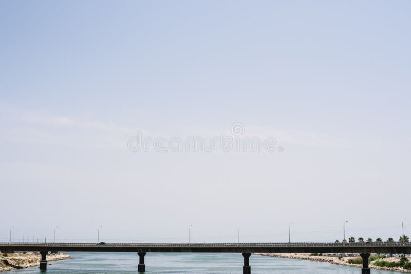 Great Road Bridge Over River without Day Cars Stock Photo - Image of ...