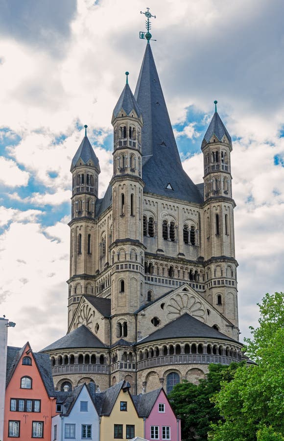Great Saint Martin Church in Cologne Stock Photo - Image of cologne ...