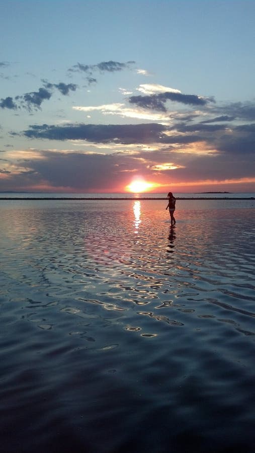 Great Salt Lake Sunset Reflection Stock Image - Image of great, lake ...