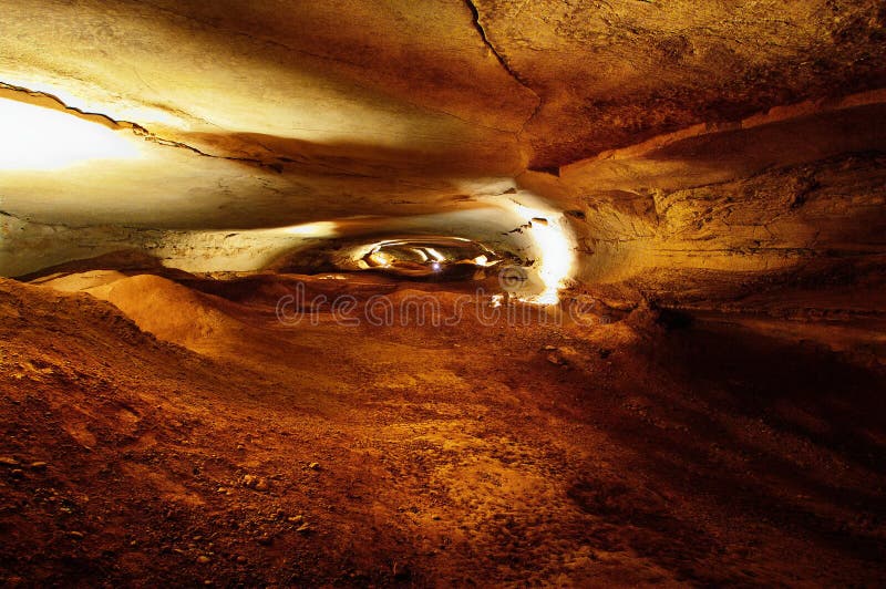 Great Saltpetre Cave In Kentucky Stock Image - Image of light, cave ...