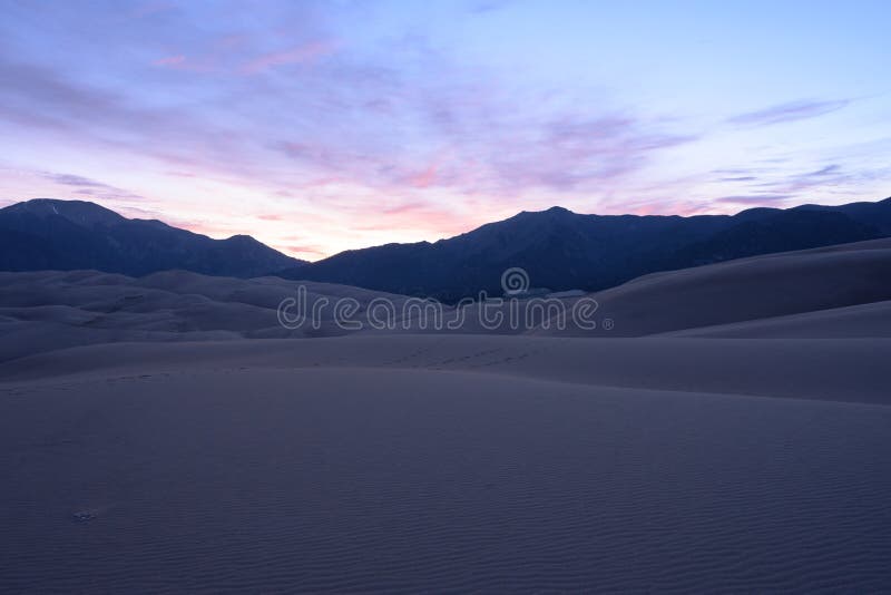 Great Sand Dunes Morning Light Stock Photo - Image of area, mountains ...