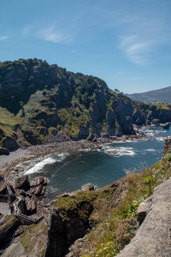 Great Scenery in the Basque Country with Mountain and Sea Stock Photo ...