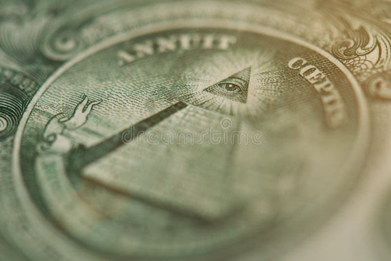 Great Seal Pyramid with Eye Stock Image - Image of states, american ...