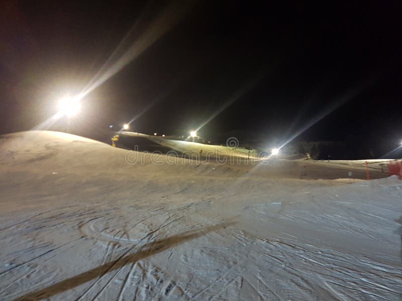 Nightskiing stock image. Image of cold, nightskiing - 119813175