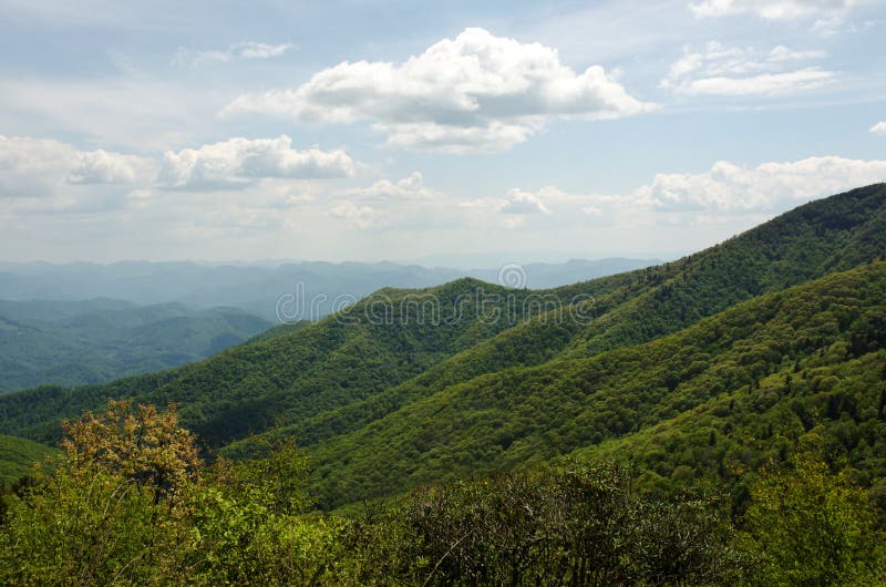 Great Smokey Mountain Range Stock Image - Image of protected, mountains ...