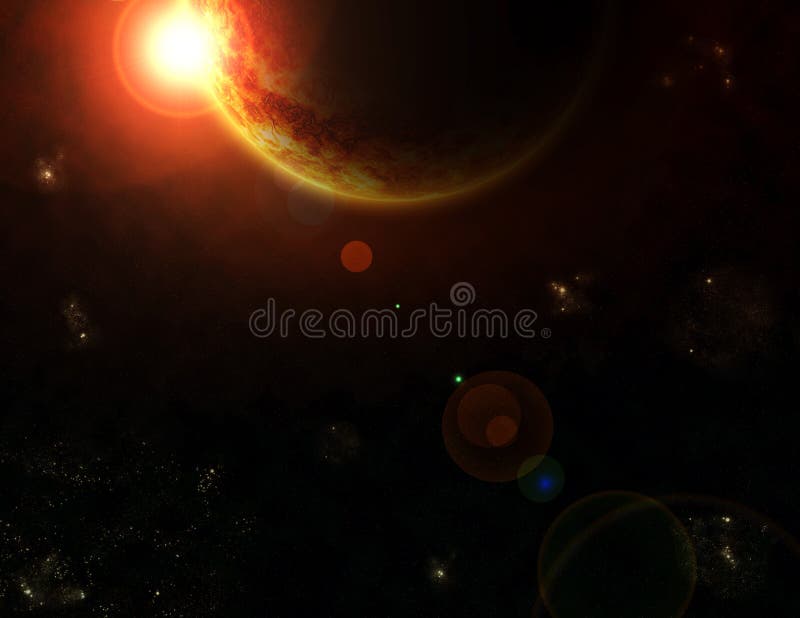 Great Solar Eclipse Fantasy Stock Illustration - Illustration of ...