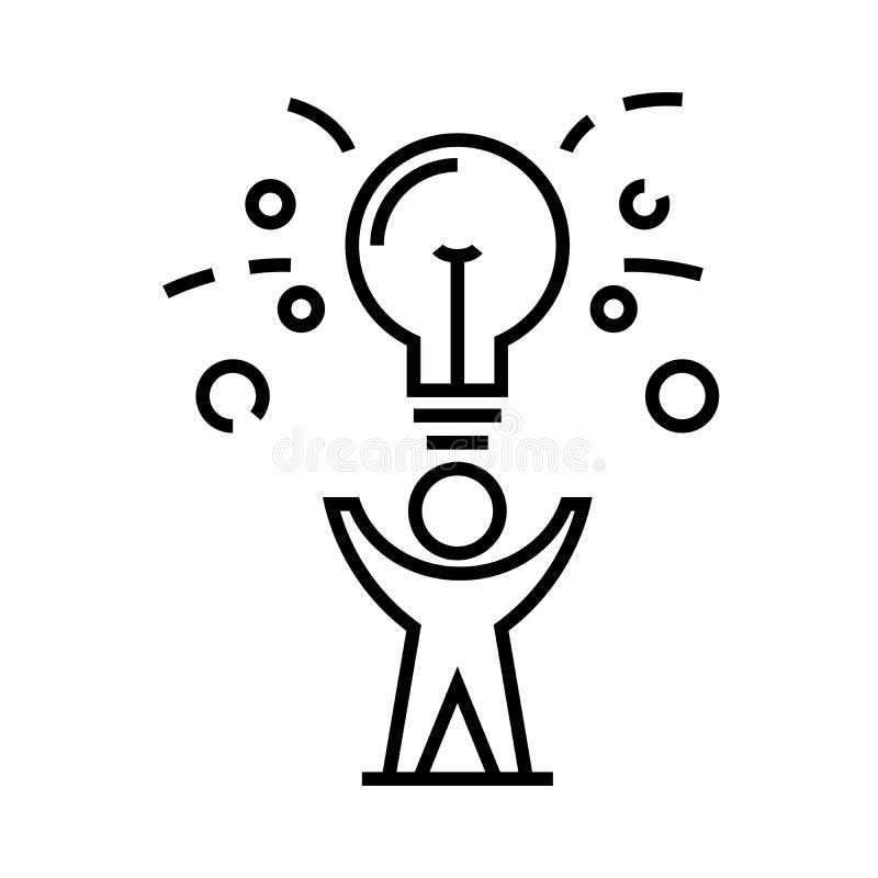 Great Solution Line Icon, Concept Sign, Outline Vector Illustration ... Great Solution Line Icon, Concept Sign, Outline Vector Illustration ...
