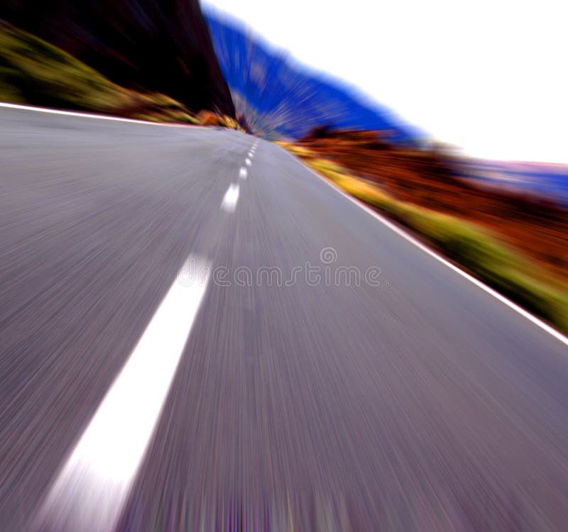 Speed Feeling. Fast Motion. Freeride Snowboarder Rides Board on ...