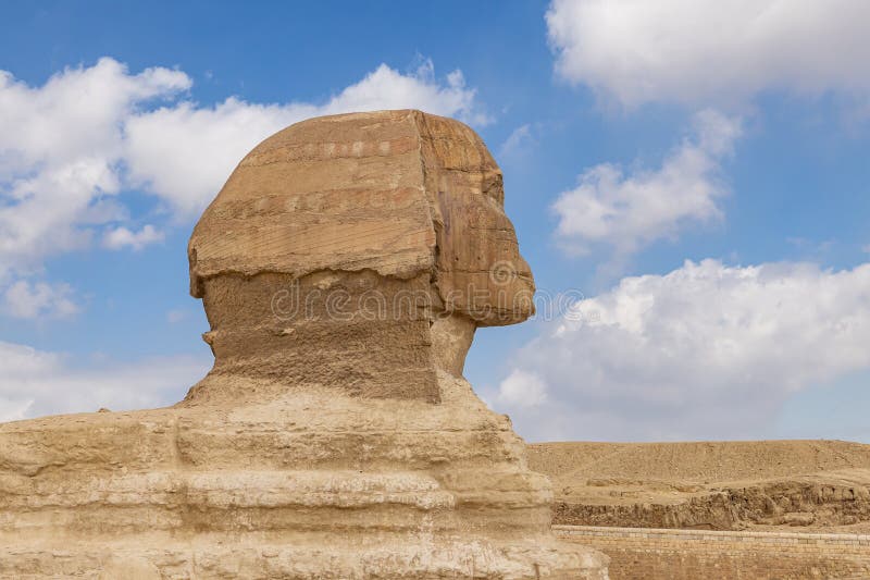 The Great Sphinx at the Great Pyramid Complex in Giza Stock Photo ...