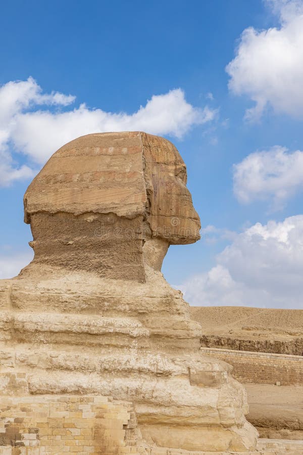 The Great Sphinx at the Great Pyramid Complex in Giza Stock Image ...