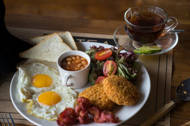 Breakfast of the day stock image. Image of potato, photograph - 153534157