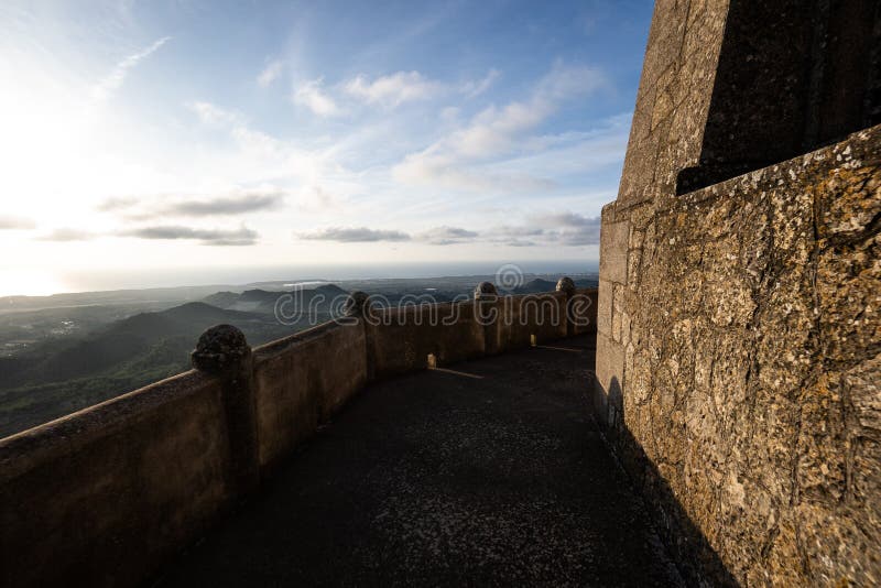 Great Stone Wall in Front of a Amazing Sunrise Stock Photo - Image of ...