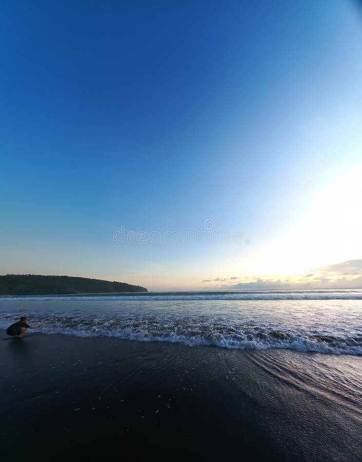 A Great Sunrise Beautiful Scenery Beach Stock Photo - Image of beach ...