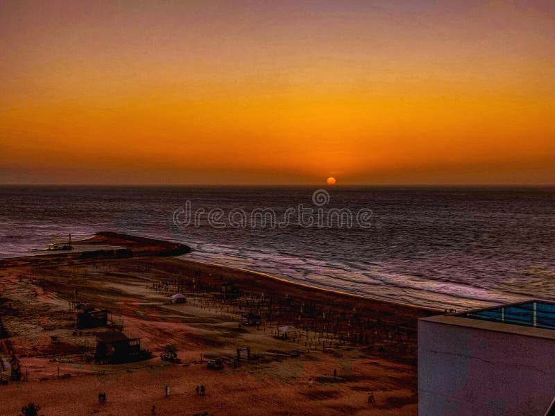 Great sunset in Colombia. stock image. Image of ocean - 246981381