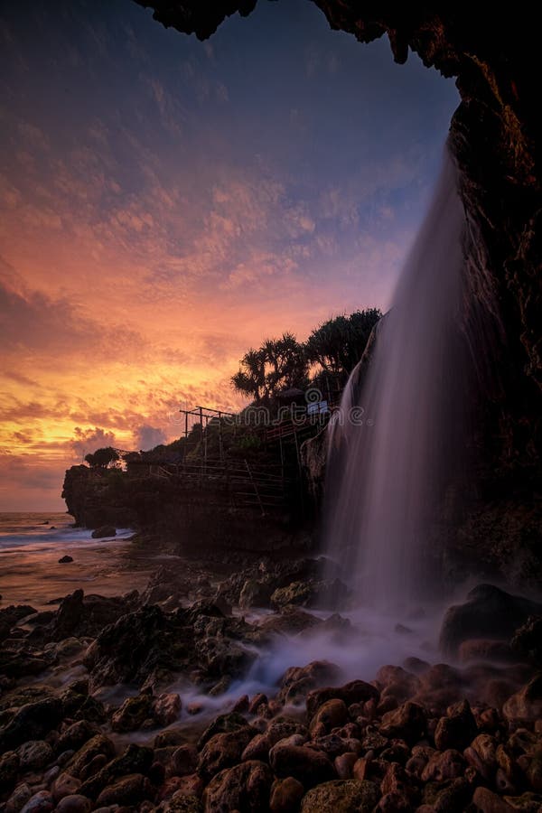 The Great Sunset from Jogan Beach Stock Photo - Image of great ...