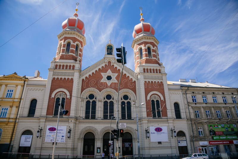 Synagogue Front with Details Stock Photo - Image of david, building ...
