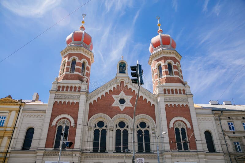 Synagogue Front with Details Stock Photo - Image of david, building ...