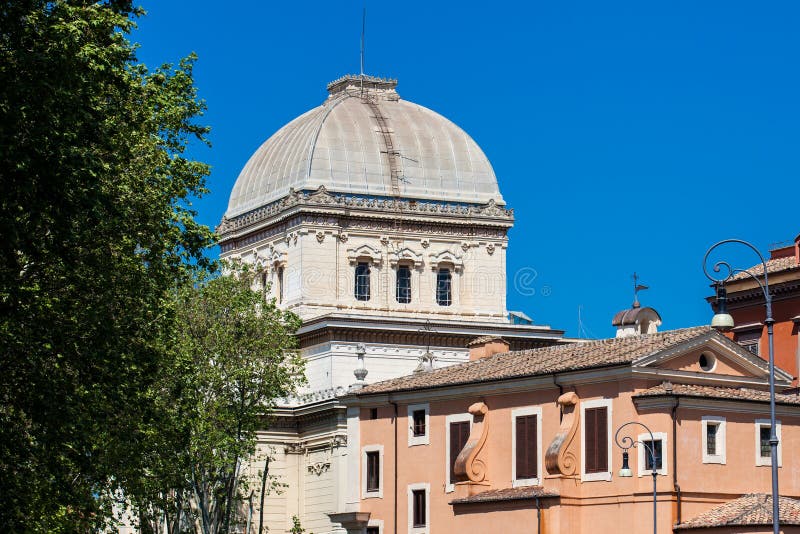 Great Synagogue of Rome Built on 1904 Stock Image - Image of historical ...