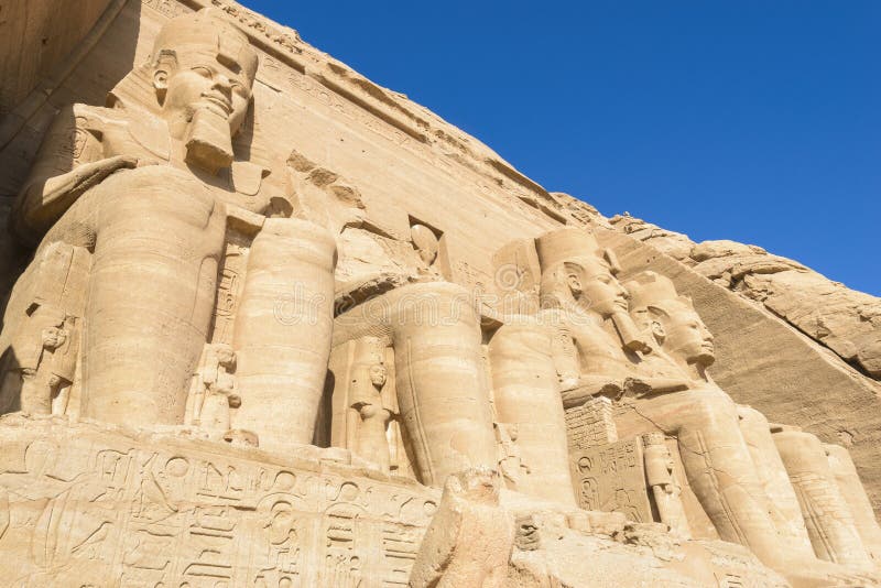 The Great Temple of Abu Simbel (Egypt) Stock Photo - Image of colossus ...
