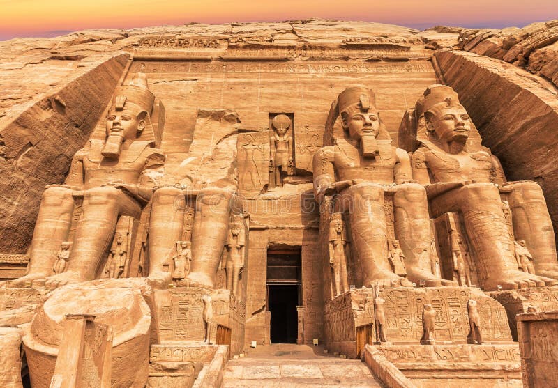 The Great Temple of Ramesses II in Abu Simbel, Aswan, Egypt Editorial ...