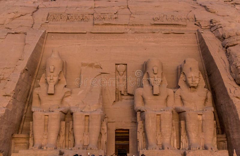 Great Temple of Ramesses II in Abu Simbel, Egyp Stock Image - Image of ...