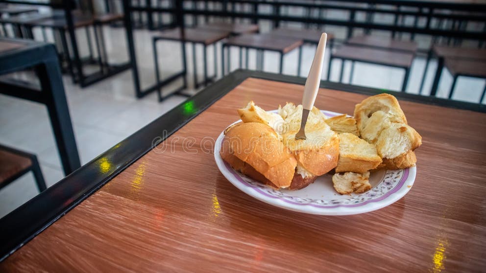 Delicious Toast on the Table Stock Image - Image of action, black ...