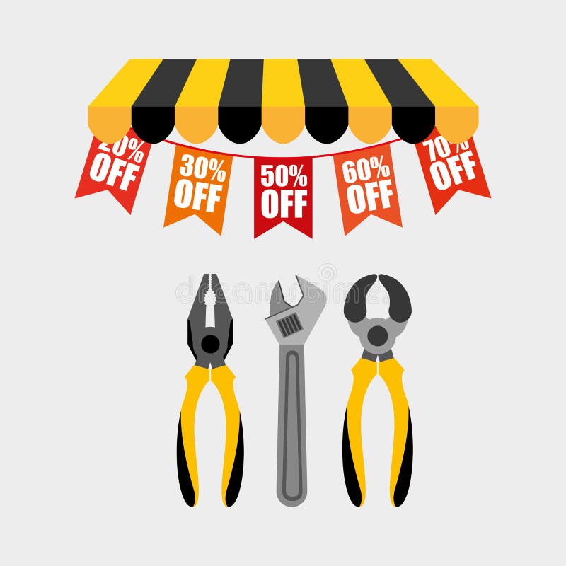 Great tools for sale stock vector. Illustration of label - 60770273