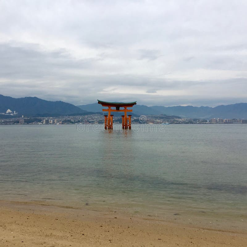 The Great Torii of Miyajima Island Hiroshima Japan Stock Image - Image ...