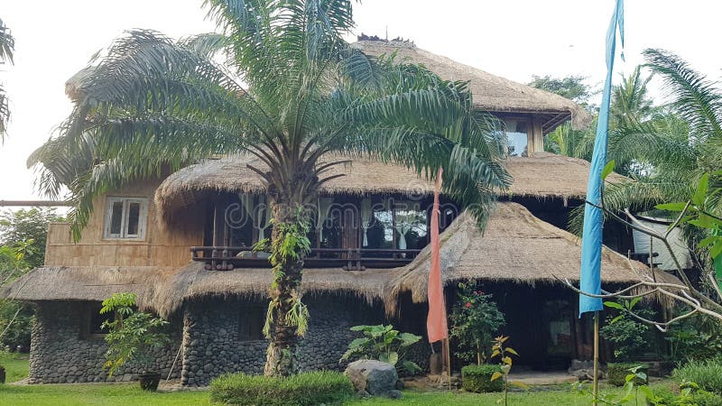 A Great Traditional Bamboo Villa Stock Photo - Image of cottage ...