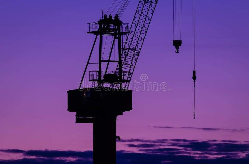 Port crane stock photo. Image of port, transport, manufactory - 210195784