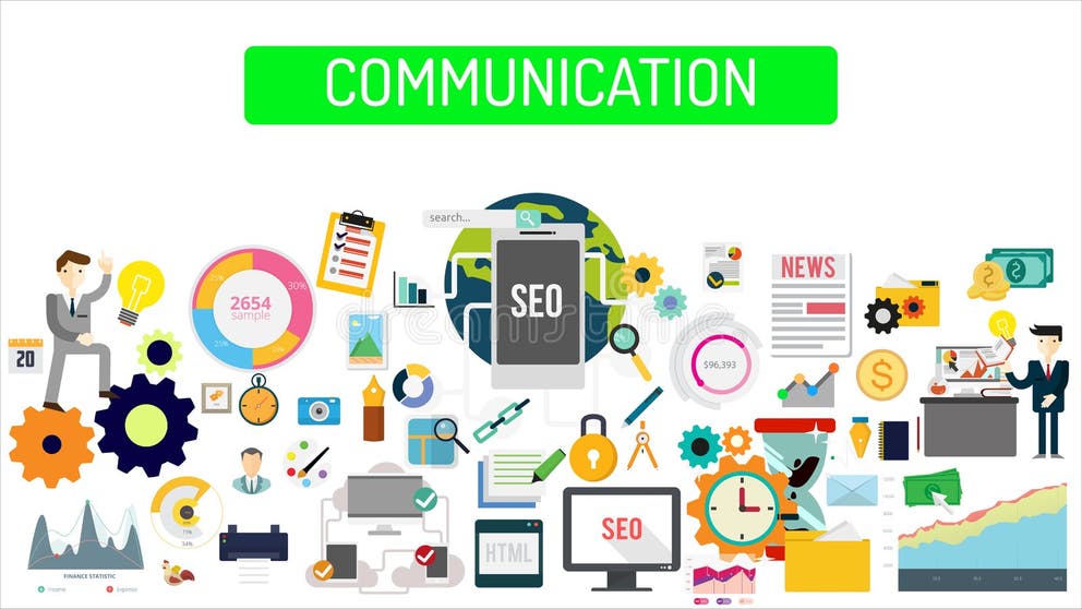 Communication Typography Design Stock Vector - Illustration of ...