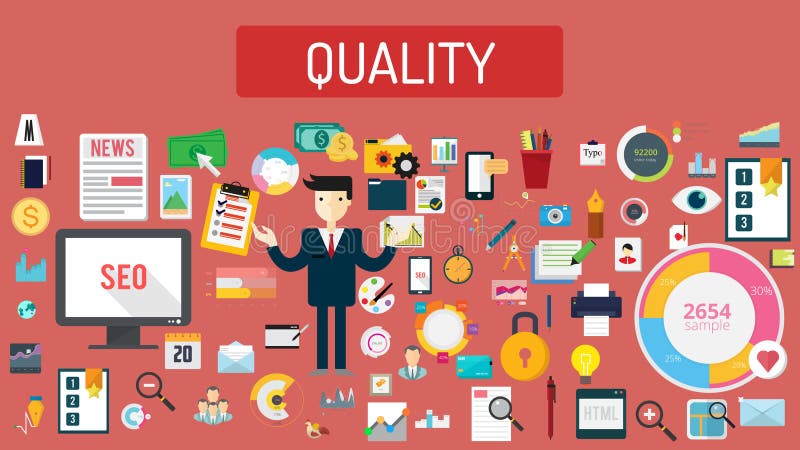 Quality Typography Design stock vector. Illustration of idea - 122407601