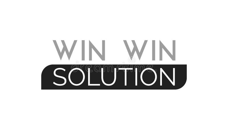 Win Win Solution Typography Design Stock Vector - Illustration of ...