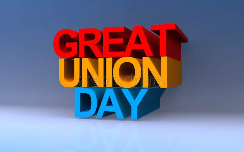Great union day on blue stock illustration. Illustration of banner ...
