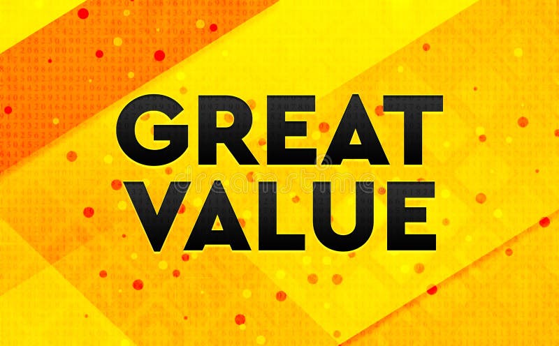 Great Value Abstract Digital Banner Yellow Background Stock ...