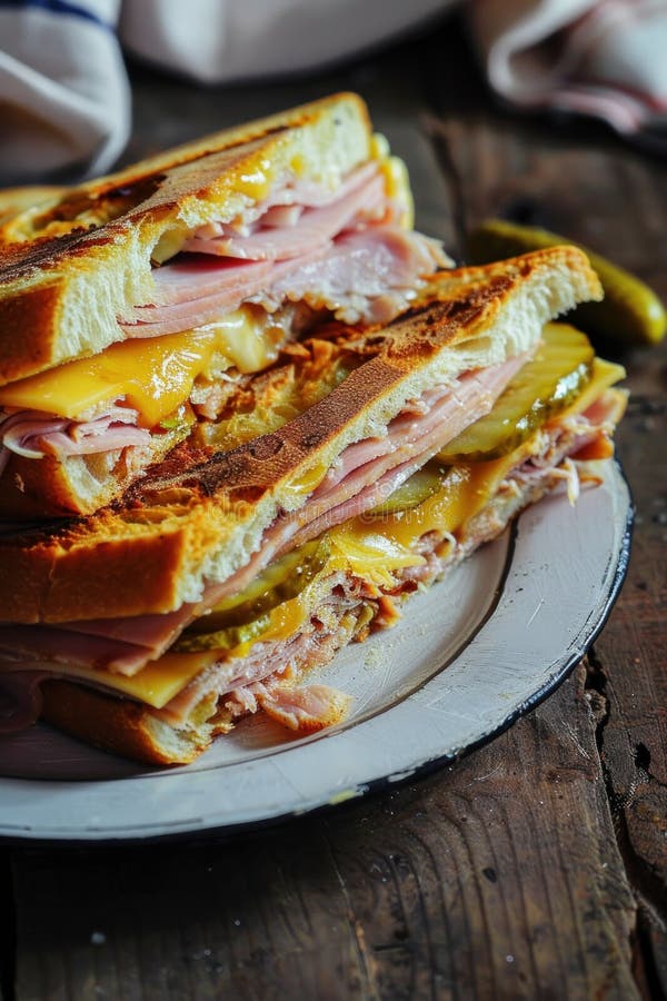 Great Variety of Ham, Cheese and Bacon Sandwiches Stock Illustration ...