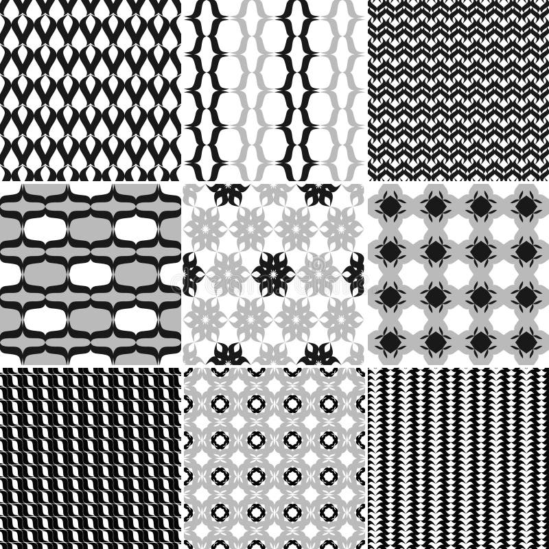 9 Great vector patterns stock vector. Illustration of bright - 37421085