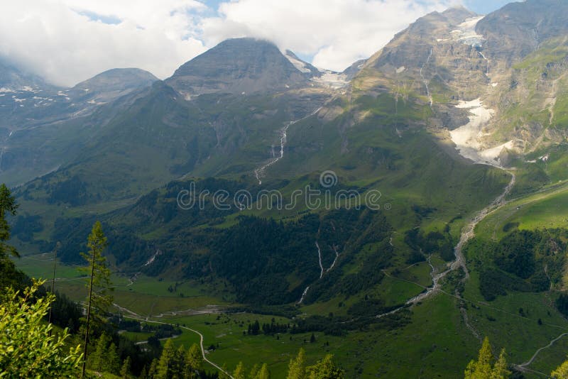 Great View of the Alpine Green Mountains. Stock Photo - Image of hiking ...