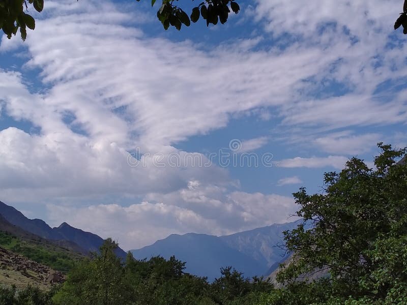 Great View of Blue Sky with Cloud at Bagrote Valley Stock Photo - Image ...